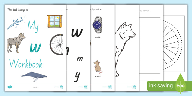 FREE! - My Workbook W Lowercase (teacher made)