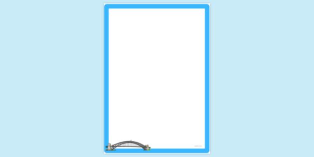 FREE! - Simple Sydney Harbour Bridge Page Border | Page Borders