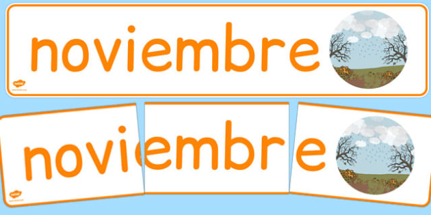 Noviembre Display Banner Spanish (teacher made)