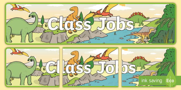 Dinosaur Classroom Jobs Banner (teacher made)