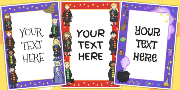 Wizard School Themed Editable Posters (teacher made)