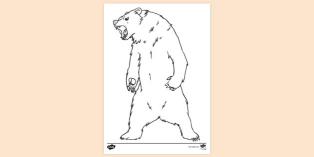 FREE! - Bear Roaring Colouring Sheet | Colouring Sheets