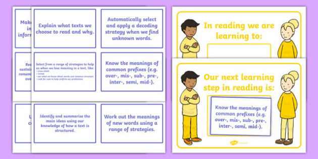 New Zealand Reading End of Year 4 WALT, Learning To, and Next Steps Display