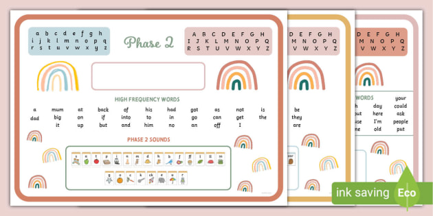 Muted Rainbow Desk Mat (teacher made)