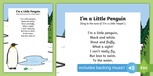 I'm a Little Penguin Rhyme (Teacher-Made)