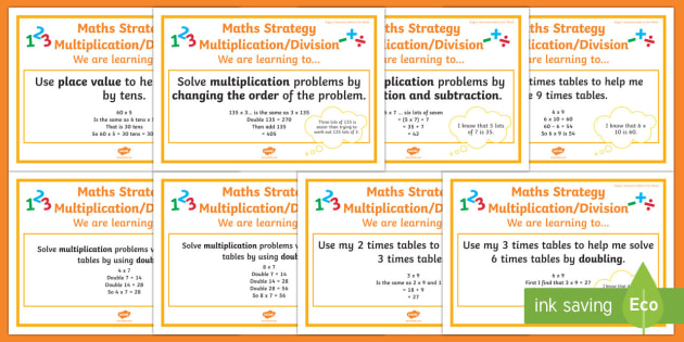 Multiplication and Division Stage 6 WALT Display Posters