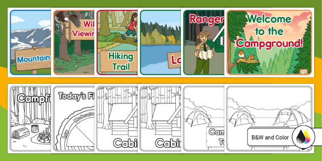 Campground Dramatic Play Posters (teacher made)