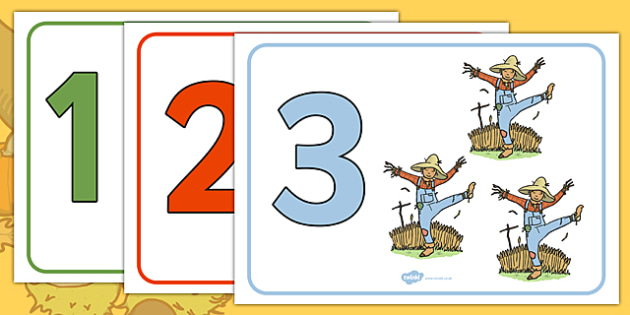 Autumn Number and Object Display Posters (1-20) - Autumn, Foundation