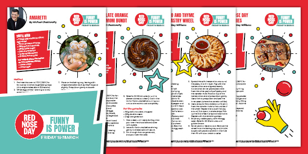 Comic Relief 2021: Red Nose Day Baking Ideas | Recipe Cards