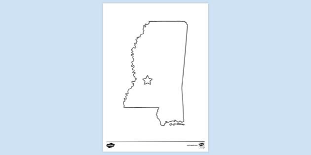 FREE! - Mississippi State Colouring Sheet - Colouring Sheets