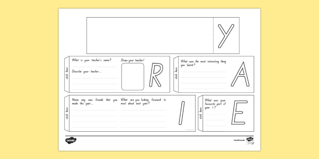 Year 1 Write Up Booklet (teacher made)