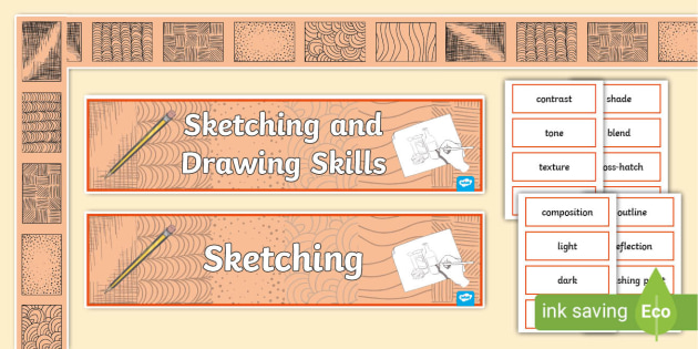Sketching and Drawing Skills Display Pack (teacher made)