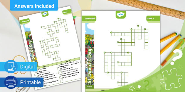 St David's Day Crossword Puzzle - L2 - Twinkl Puzzled - Kids