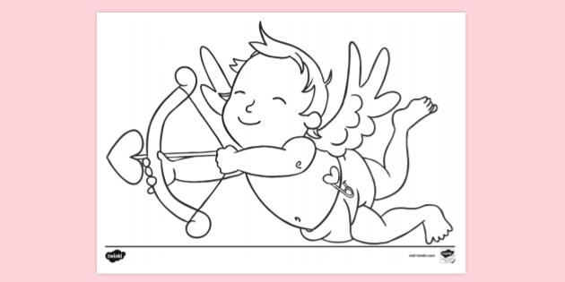 FREE! - Cupid Colouring Page | Colouring Sheets