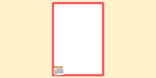 FREE! - April Page Border | Page Borders | Twinkl