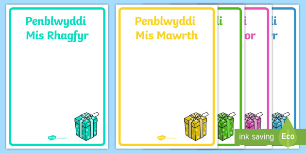 Penblwyddi Posteri Arddangos (teacher made)