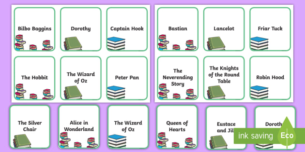 Character Book Matching Game (teacher made)