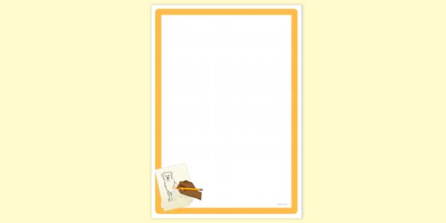 FREE! - Simple Blank Hand Drawn Page Border | Page Borders | Twinkl