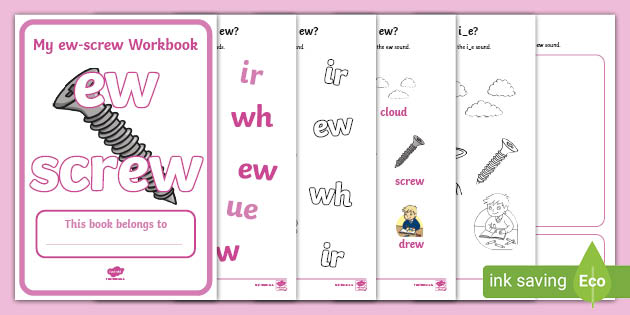 Phase 5 ew screw Grapheme Workbook (teacher made)
