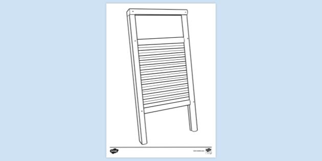 FREE! - Washboard Colouring | Colouring Sheets
