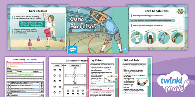 Core Exercises PE | Year 4 | KS2 Circuit Training | Twinkl
