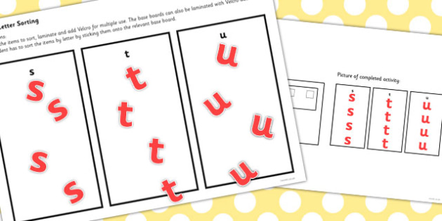 Workstation: Pack Lowercase Letter Sorting Activities (Set 3)