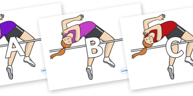 FREE! - A-Z Alphabet on High Jump (teacher made)