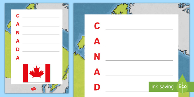 Canada Acrostic Poem - KS2 - Invictus Games - 23rd Sept 2017