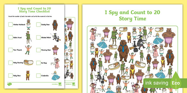 👉 I Spy and Count to 20 Story Time Activity