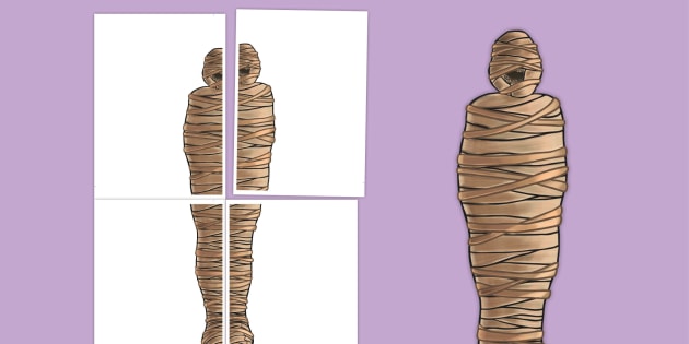 FREE! - A2 Ancient Egyptian Cut-out Mummy (teacher made)