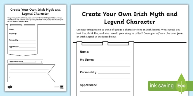 Create your own Irish Myth and Legend Character
