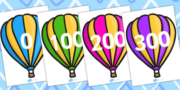 FREE! - Counting In 100s On Hot Air Balloons (teacher made)