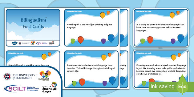 FREE! - Bilingualism Fact Cards (teacher made)