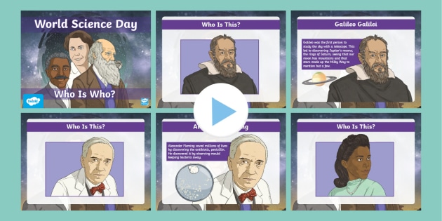 World Science Day: Scientist Who's Who KS2 Quiz PowerPoint