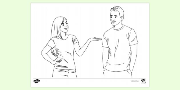 FREE! - Let Others Speak First Colouring | Colouring Sheets