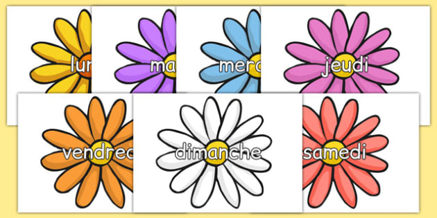 French Weekday Cards (teacher made)