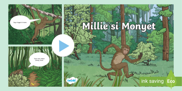 Indonesian Story: Millie si Monyet with Circling Questions