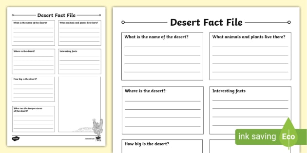 Desert Fact File (creat de profesori)
