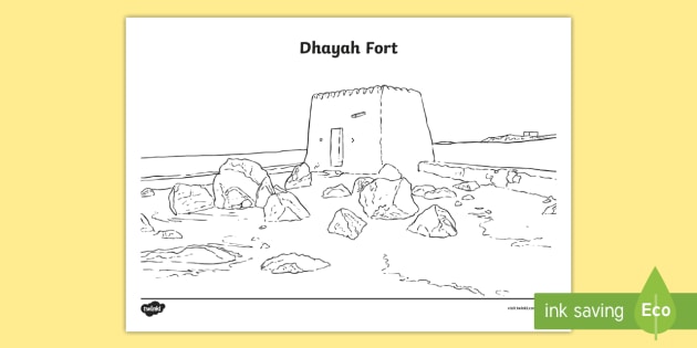 Dhayah Fort Colouring Page