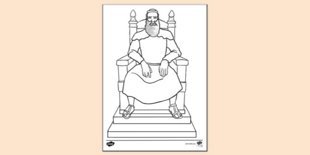King Amulius Colouring Sheet - Teaching Resources - Twinkl