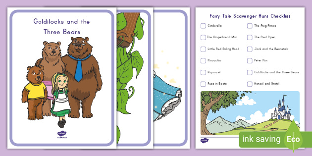 Fairy Tale Scavenger Hunt Activity (teacher made)