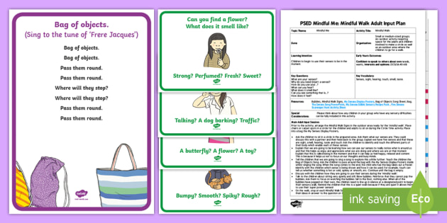 EYFS PSED My Marvellous Mind: Mindful Walk Adult Input Plan and ...