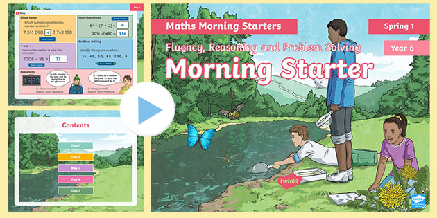 👉 Year 6 Maths Morning Starter PowerPoint Week 1