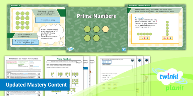 Year 5 Multiplication Division Lesson Prime Numbers PlanIt