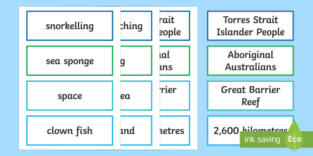 Coral Reef Descriptive Writing Word Cards - English Resource