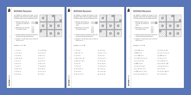👉 Number Search Puzzle: BIDMAS | KS3 Maths | Beyond