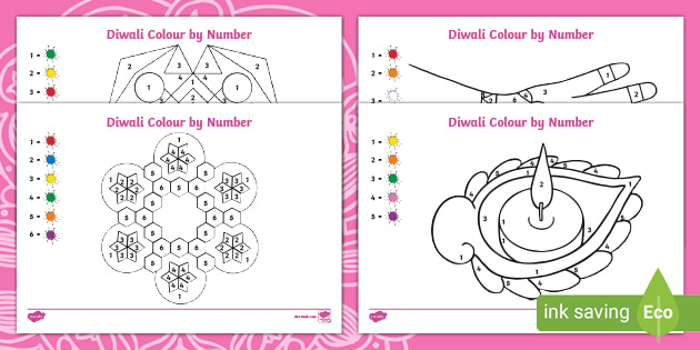 👉 Diwali Colour by Number Activity (Teacher-Made)