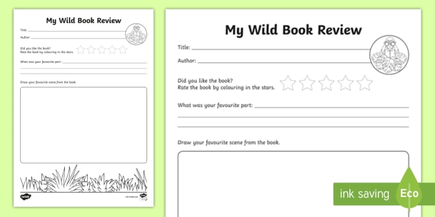 👉 Wild about Reading Book Review (teacher made)