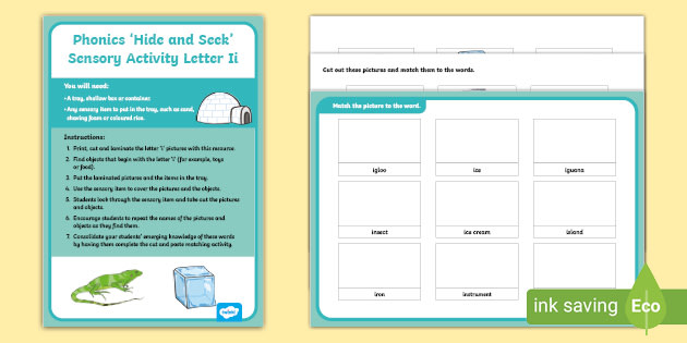Phonics 'Hide and Seek' Sensory Activity - Letter Ii