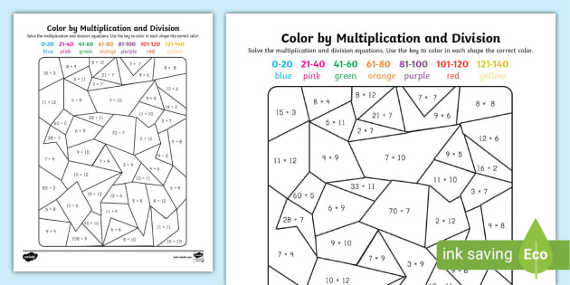 division coloring sheets 5th grade